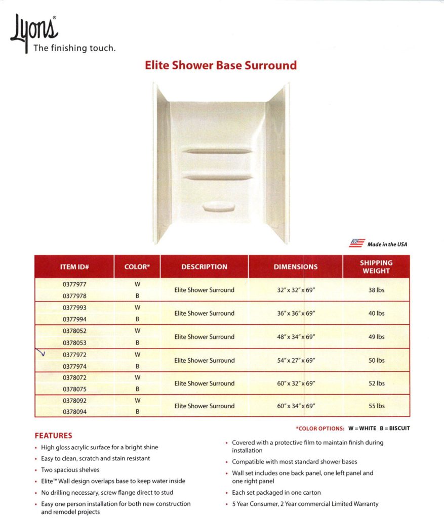 Mobile Home Tub & Shower Surrounds - Don Killins Manufactured Home ...