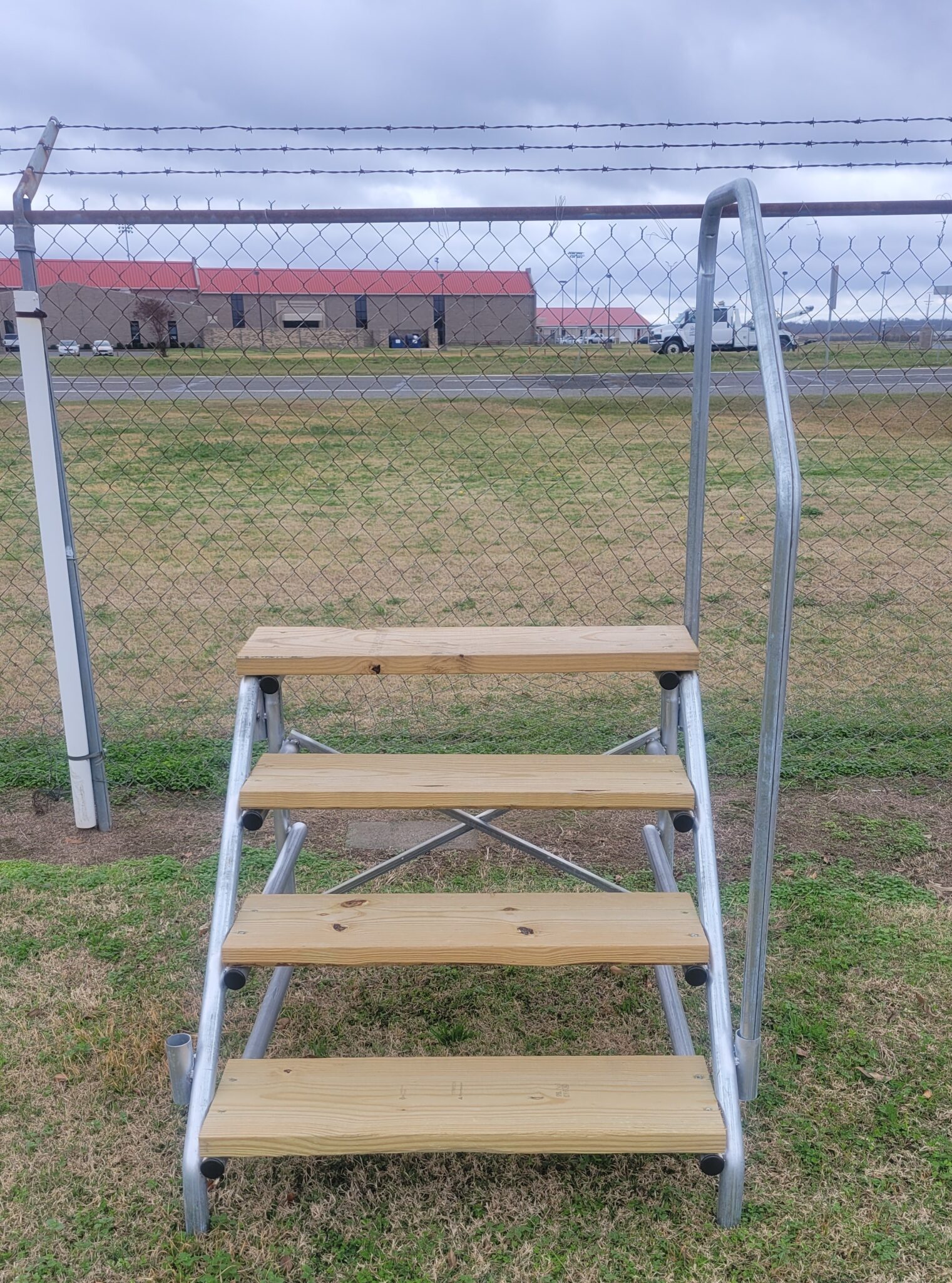 Wood & Galvanized Pipe Steps - Monroe, LA