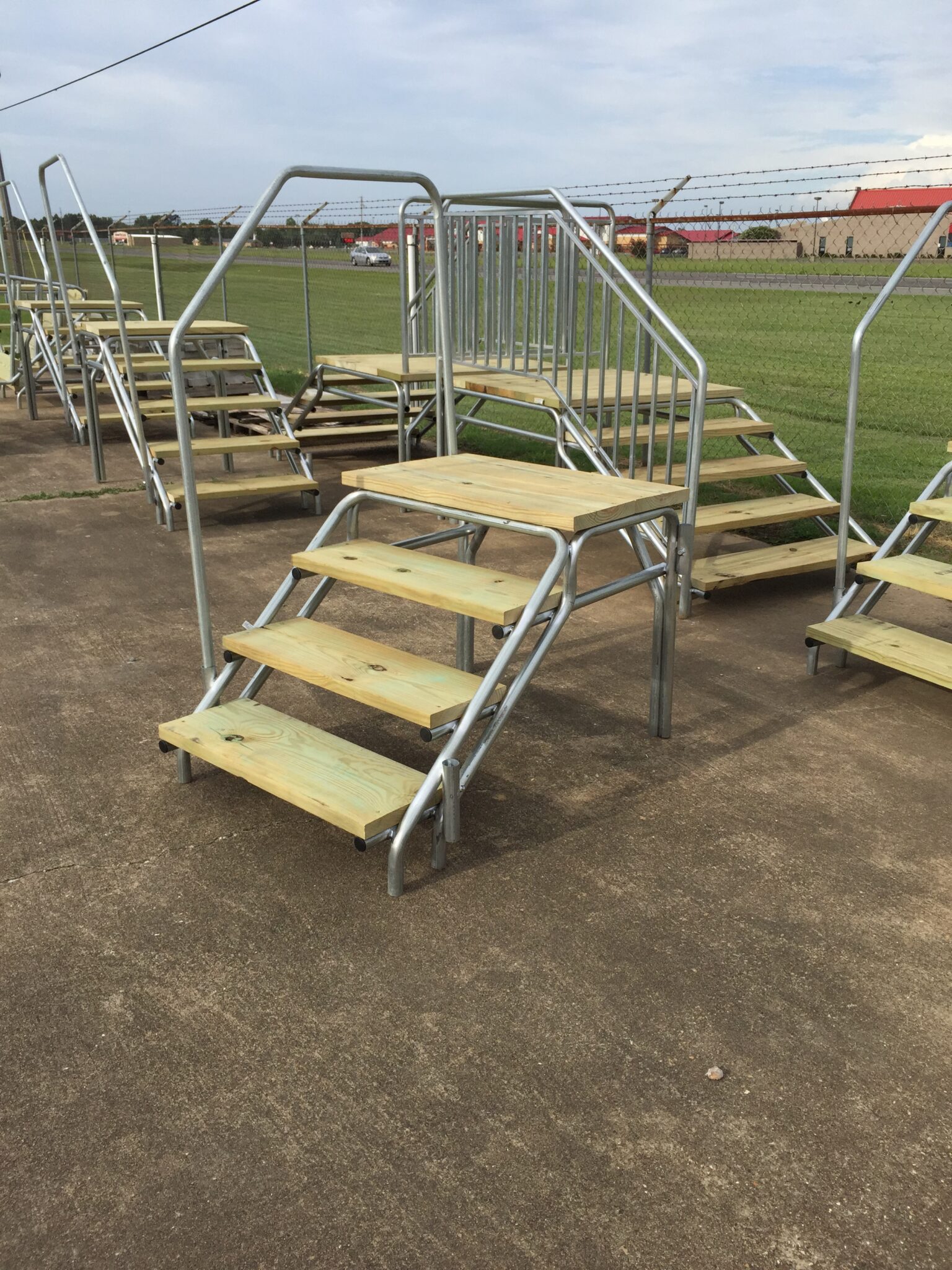 Wood & Galvanized Pipe Steps - Monroe, LA